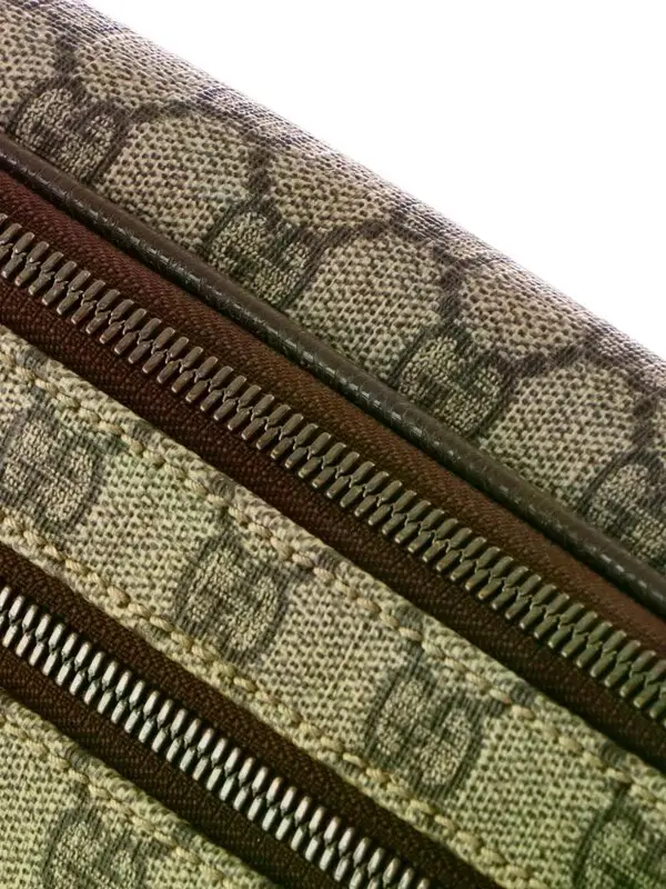 Gucci Courrier Zip Gg Coated Canvas With Applique Belt Bag