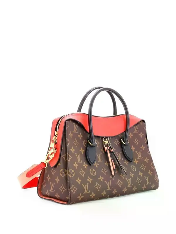 LOUIS VUITTON Tuileries Handbag Monogram Canvas With Leather Satchel