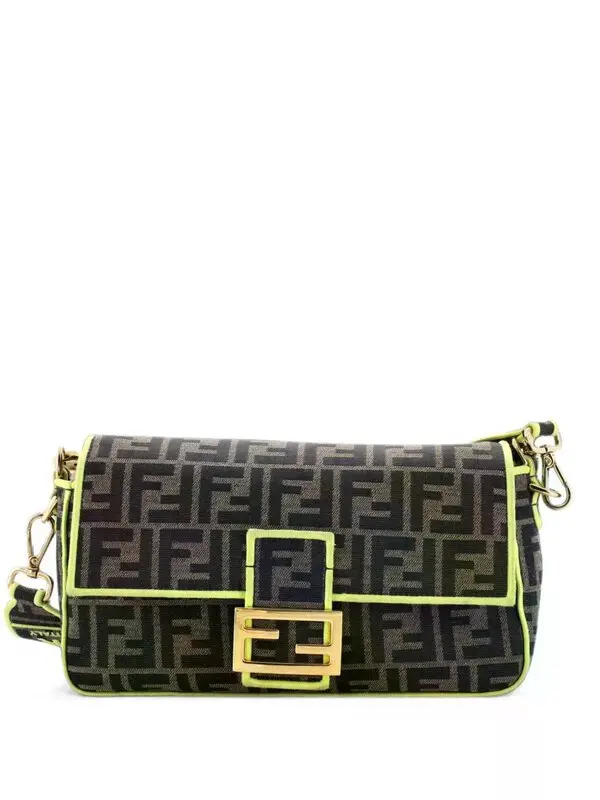 Fendi Baguette Nm Bag Zucca Canvas Medium Shoulder Bag - Brown