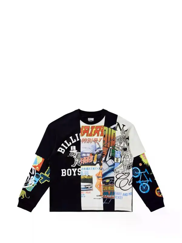 BILLIONAIRE BOYS CLUB Graphic-print Long-sleeve T-shirt - Black
