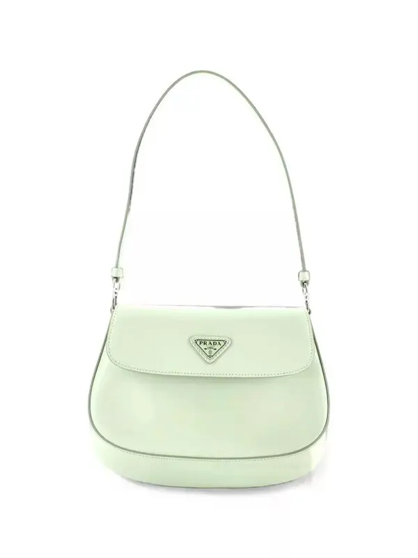 Prada Cleo Flap Shoulder Bag Spazzolato Leather Small Hobo Bag