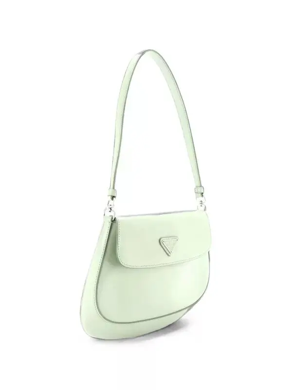 Prada Cleo Flap Shoulder Bag Spazzolato Leather Small Hobo Bag
