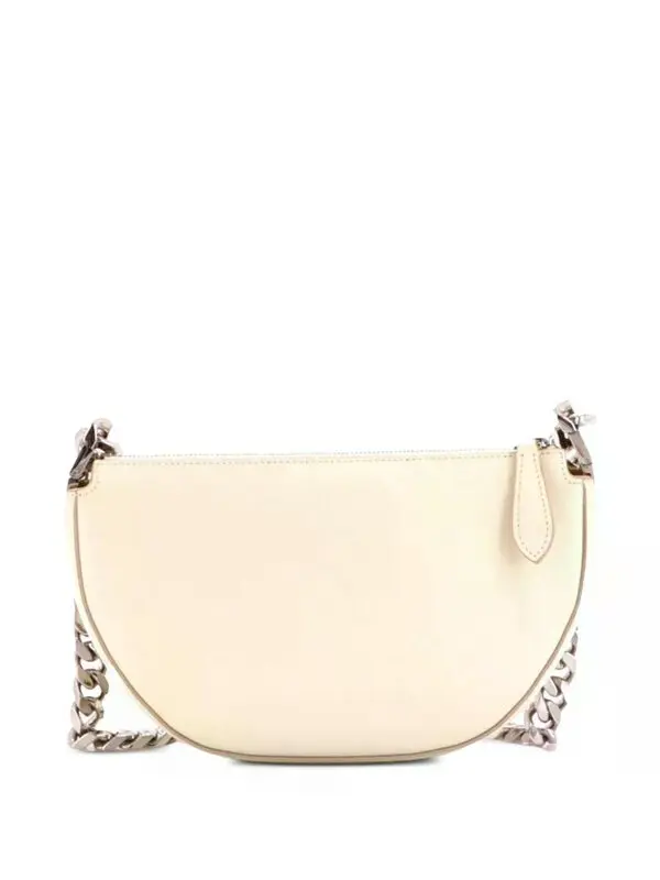 Burberry Olympia Zip Chain Leather Mini Shoulder Bag - Neutrals