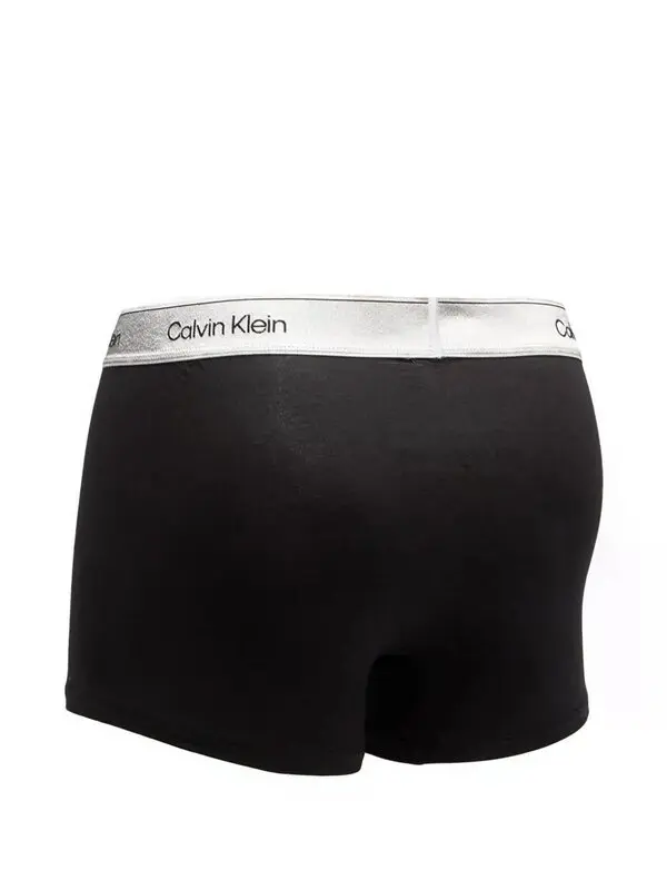 Calvin Klein Icon Logo-waistband Trunks - Black