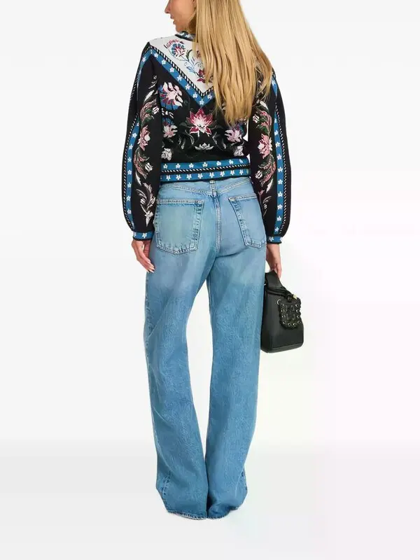 Farm Rio Floral-intarsia Sweater