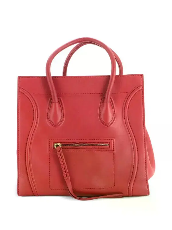 Celine Phantom Bag Grainy Leather Medium Tote Bag - Red