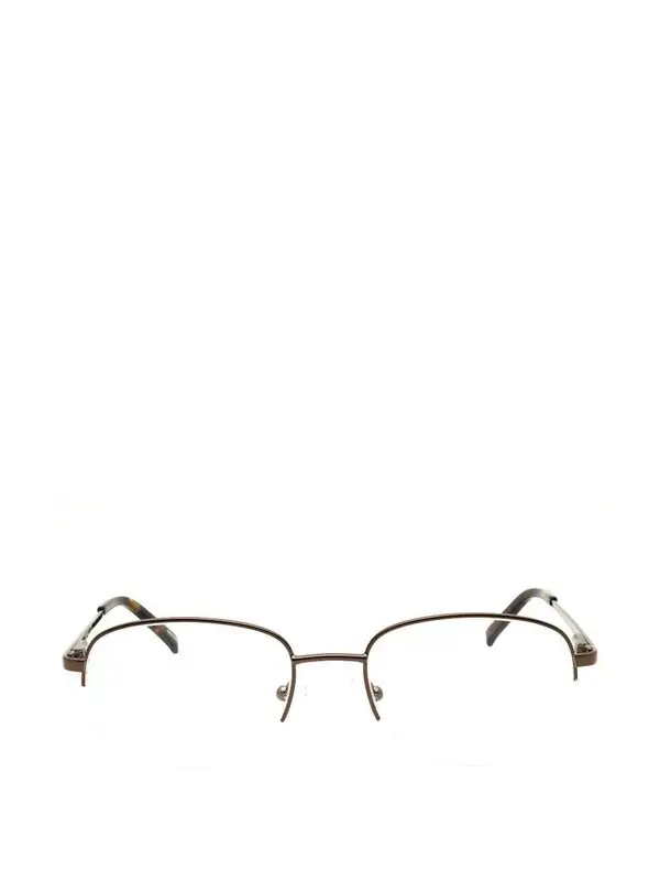 ADENSCO Ad 140 Geometric-frame Glasses - Brown