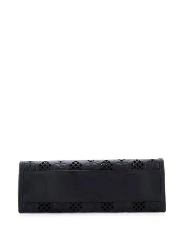 Gucci Convertible Gg Debossed Laser Cut Leather Small Tote Bag