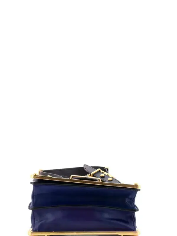 Prada Cahier Leather And Saffiano Leather Small Crossbody Bag