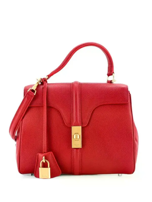Celine 16 Top Handle Bag Grained Calfskin Small Satchel