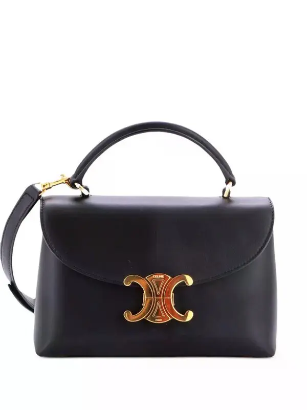 Celine Nino Top Handle Bag Leather Teen Satchel - Black