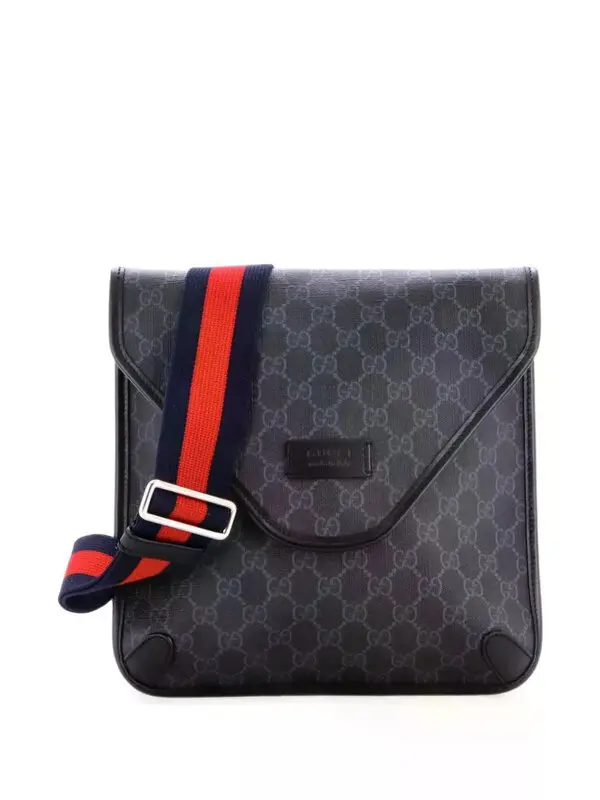 Gucci Envelope Web Messenger Gg Coated Canvas Medium Crossbody Bag