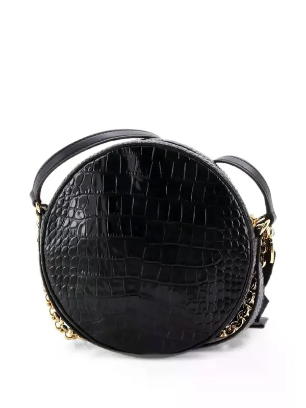 Givenchy Eden Round Crocodile Embossed Leather Crossbody Bag