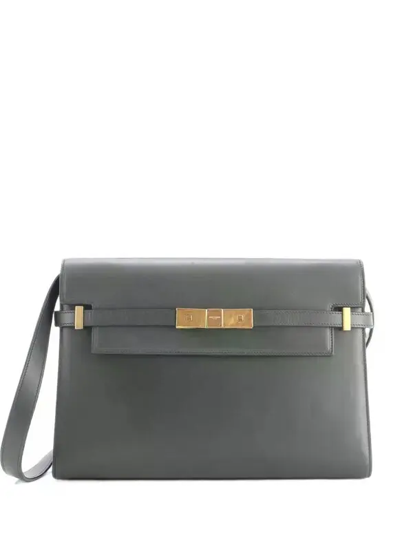 Saint Laurent Manhattan Leather Medium Shoulder Bag - Green