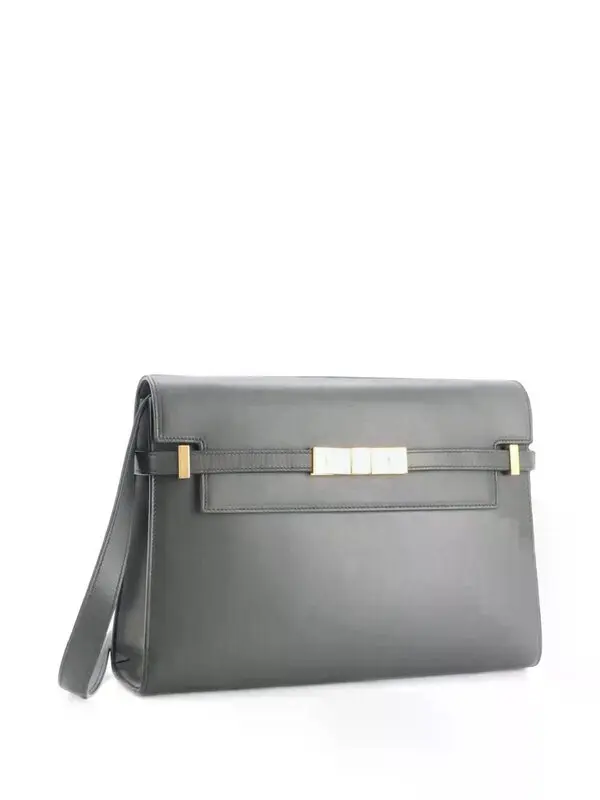 Saint Laurent Manhattan Leather Medium Shoulder Bag - Green