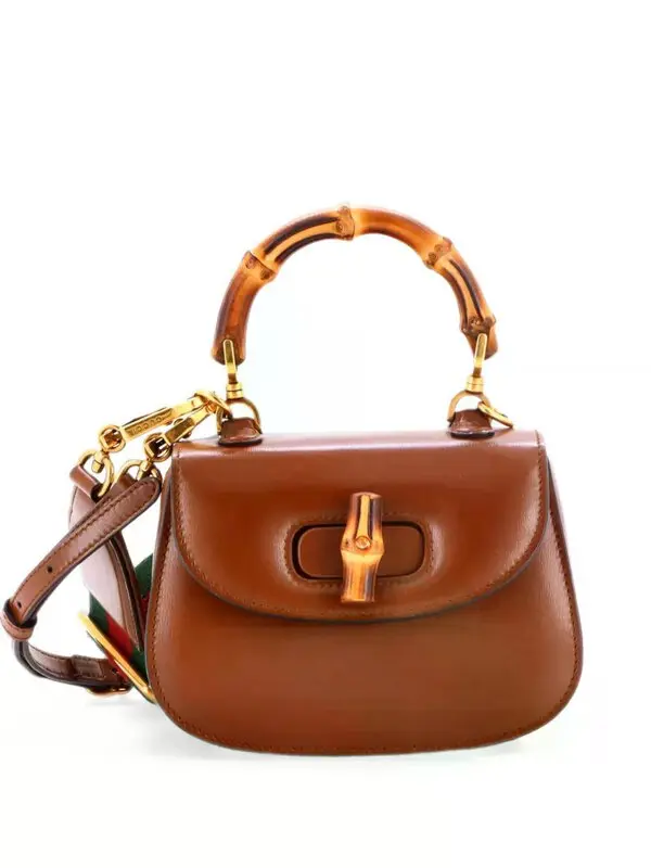 Gucci Bamboo 1947 Top Handle Bag Leather Mini Shoulder Bag