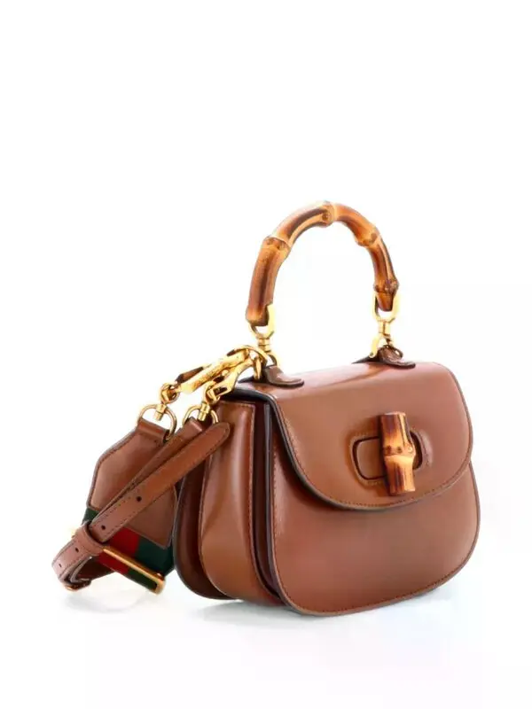 Gucci Bamboo 1947 Top Handle Bag Leather Mini Shoulder Bag