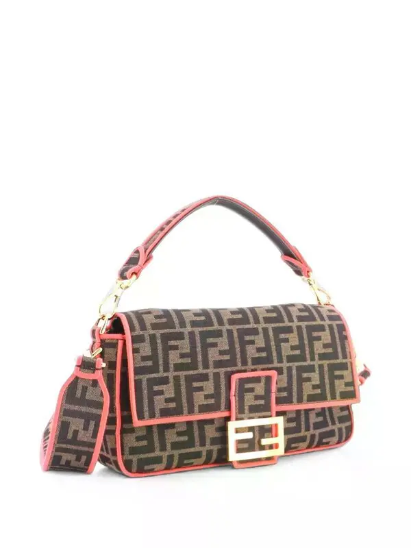 Fendi Baguette Nm Bag Zucca Canvas Medium Shoulder Bag