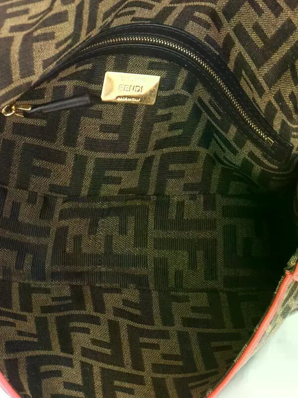 Fendi Baguette Nm Bag Zucca Canvas Medium Shoulder Bag