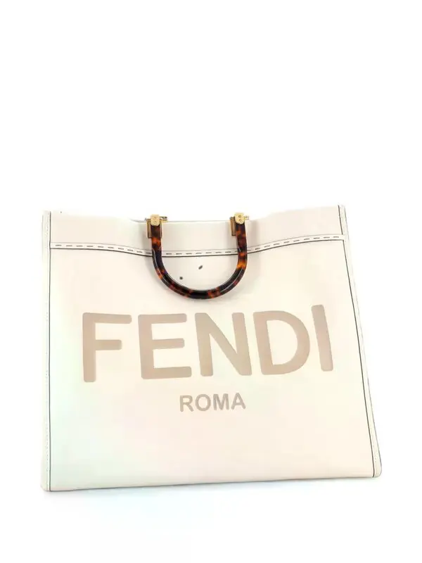 Fendi Sunshine Shopper Leather Large Tote Bag