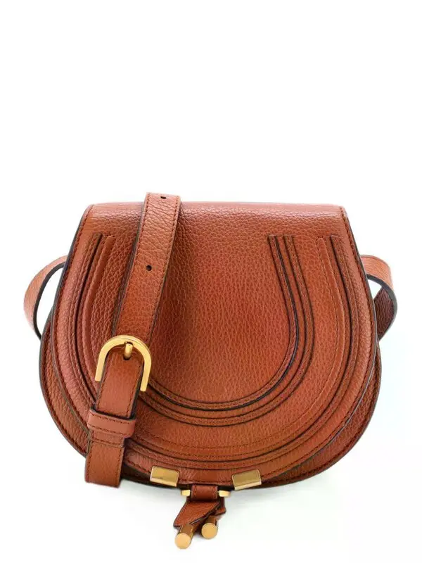 Chloé Marcie Leather Small Crossbody Bag - Brown