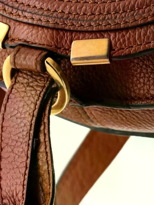 Chloé Marcie Leather Small Crossbody Bag - Brown