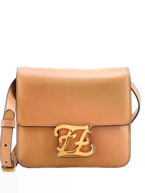 Fendi Karligraphy Leather Crossbody Bag