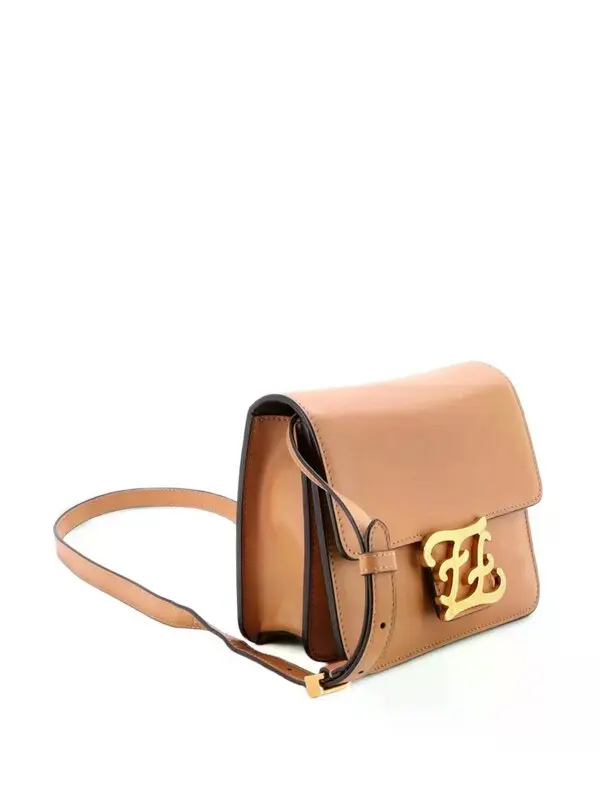 Fendi Karligraphy Leather Crossbody Bag - Brown