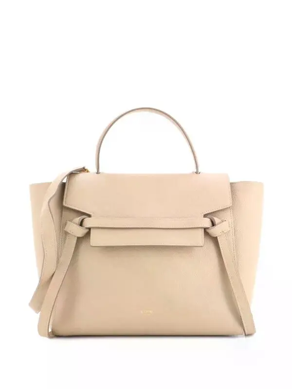 Celine Belt Bag Textured Leather Micro Satchel - Neutrals
