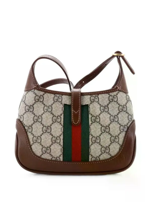 Gucci Jackie 1961 Gg Coated Canvas Mini Hobo Bag