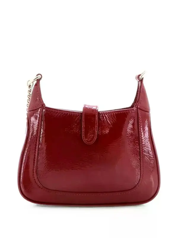 Gucci Jackie Notte Chain Patent Mini Hobo Bag - Red