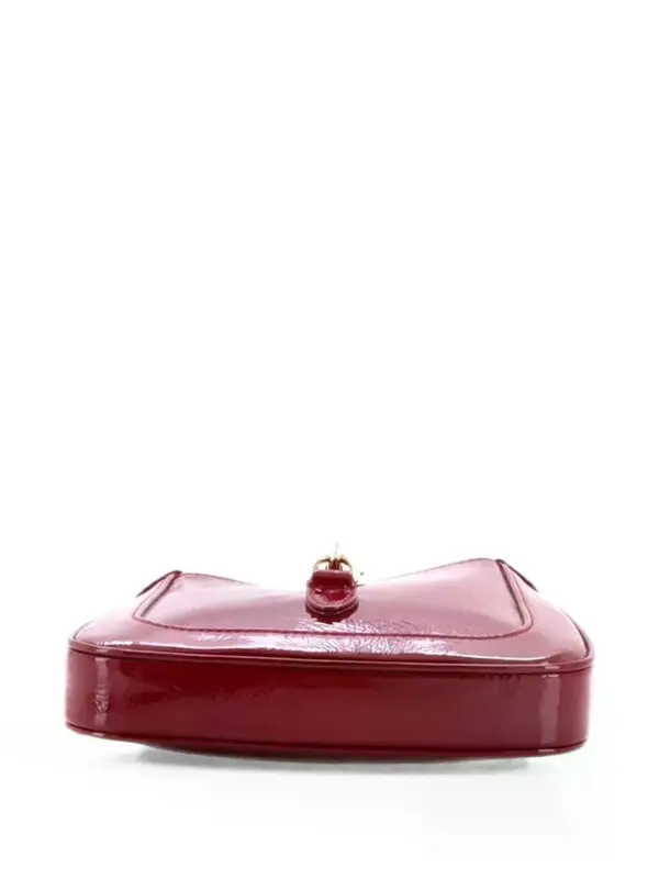 Gucci Jackie Notte Chain Patent Mini Hobo Bag - Red