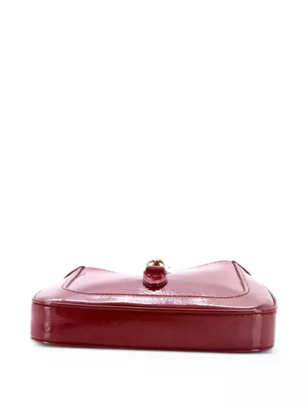 Gucci Jackie Notte Chain Patent Mini Shoulder Bag - Red