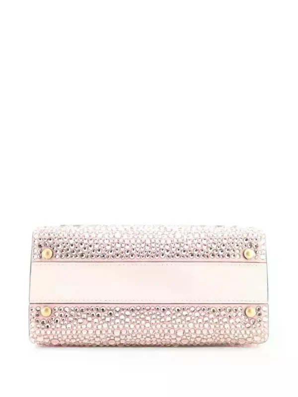 Valentino Garavani Vsling Top Handle Bag Crystal Embellished Leather Mini Shoulder Bag