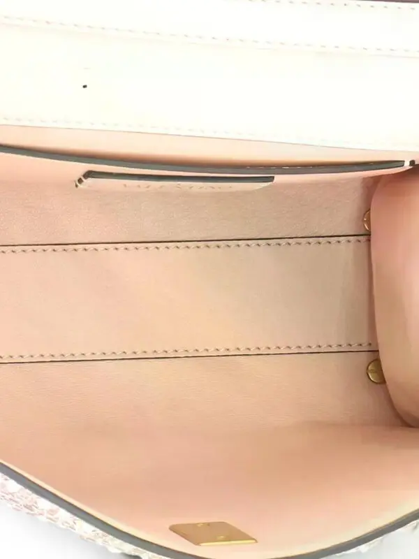 Valentino Garavani Vsling Top Handle Bag Crystal Embellished Leather Mini Shoulder Bag