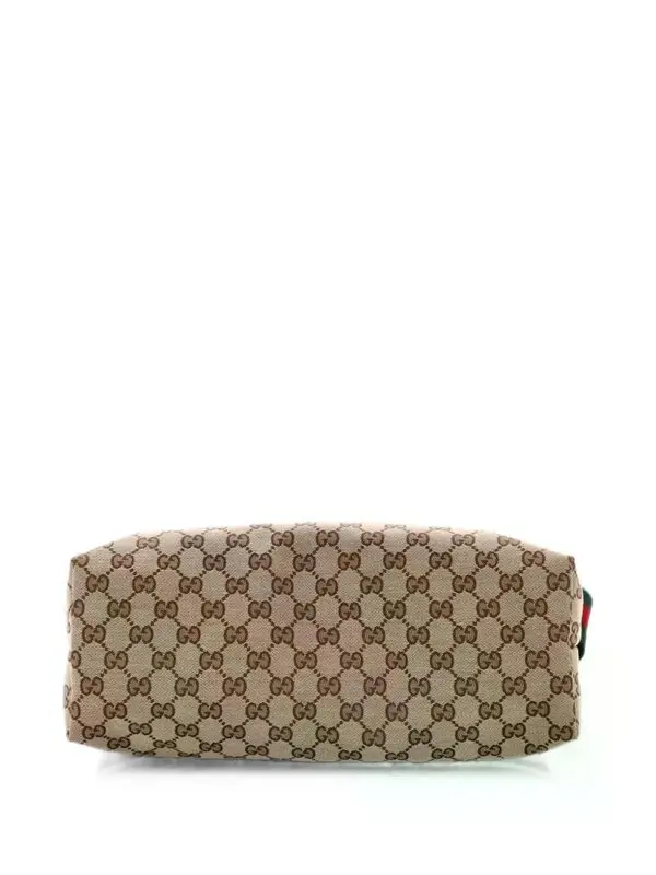 Gucci Web Strap Zip Messenger Bag Gg Canvas Medium Crossbody Bag