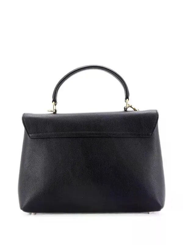 Celine Nino Top Handle Bag Leather Medium Satchel - Black
