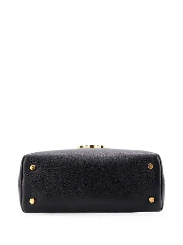 Celine Nino Top Handle Bag Leather Medium Satchel - Black