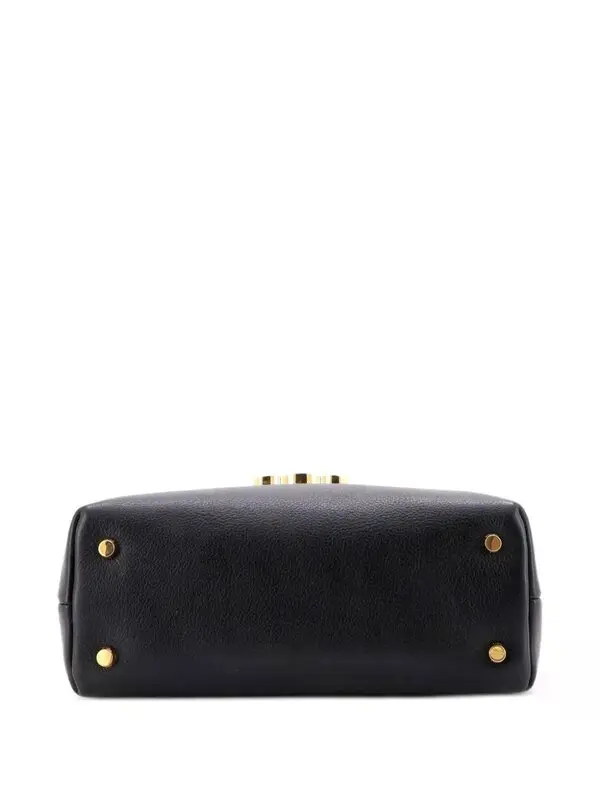 Celine Nino Top Handle Bag Leather Medium Satchel - Black