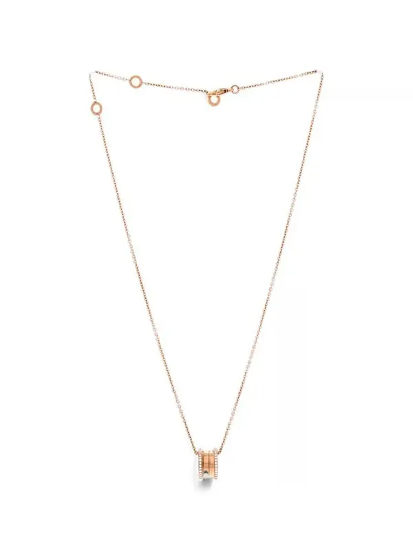 BVLGARI B.zero1 Pendant 18k Rose Gold With Diamonds Necklace