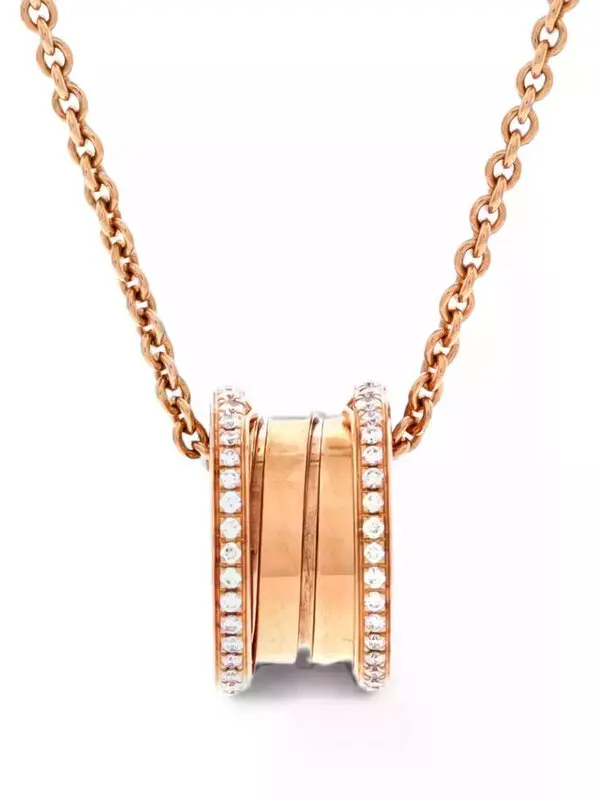 BVLGARI B.zero1 Pendant 18k Rose Gold With Diamonds Necklace