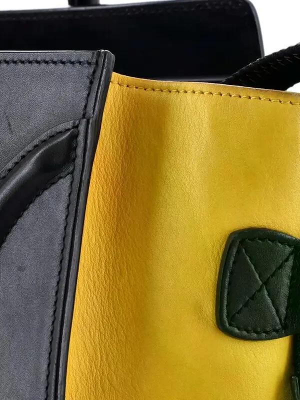 Celine Tricolor Luggage Bag Leather Micro Tote Bag