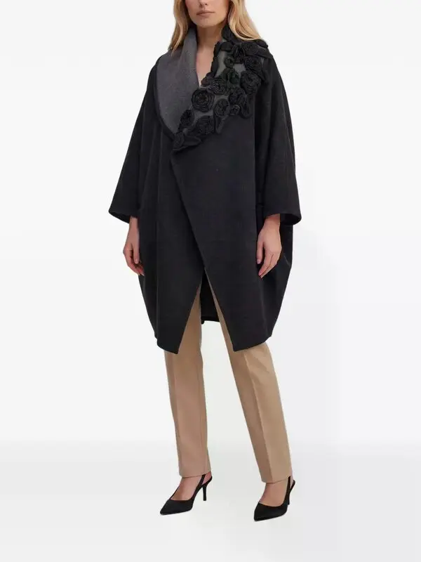Dolce & Gabbana Floral-appliqué Shawl-lapel Coat
