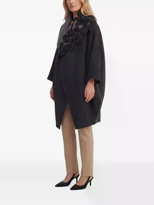 Dolce & Gabbana Floral-appliqué Shawl-lapel Coat