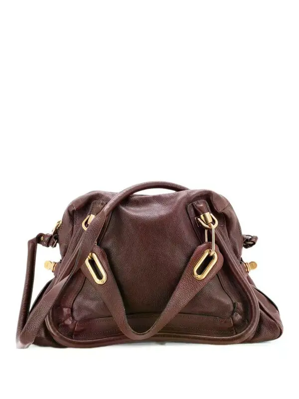 Chloé Paraty Top Handle Bag Leather Medium Satchel - Brown