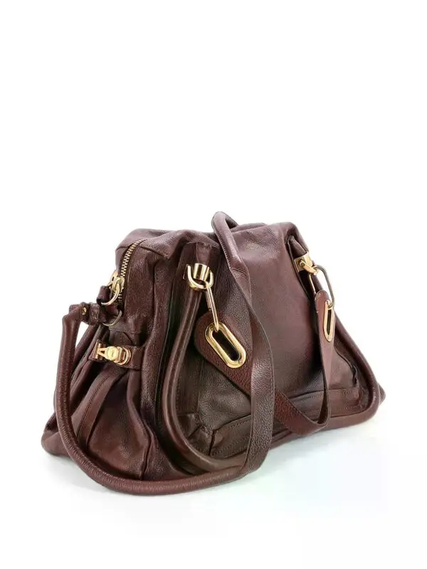 Chloé Paraty Top Handle Bag Leather Medium Satchel - Brown