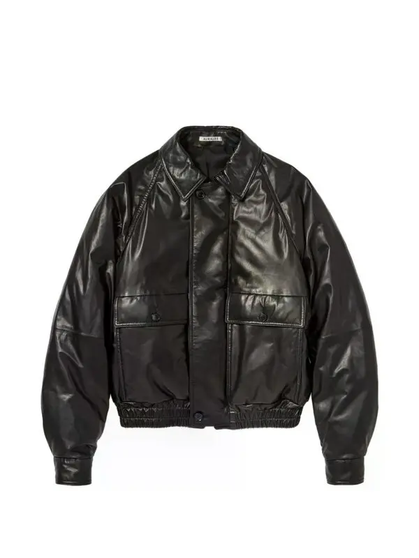 Auralee Padded Leather Jacket