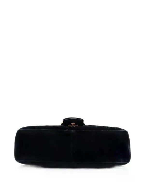Gucci Gg Marmont Flap Bag Matelasse Velvet Small Shoulder Bag