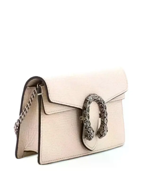 Gucci Dionysus Bag Leather Super Mini Clutch Bag - Neutrals