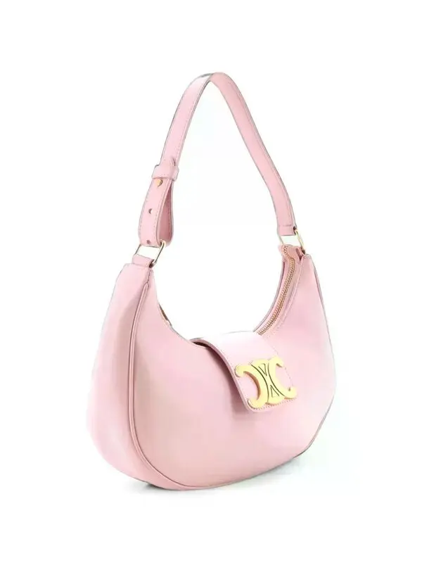 Celine Ava Triomphe Bag Leather Shoulder Bag - Pink